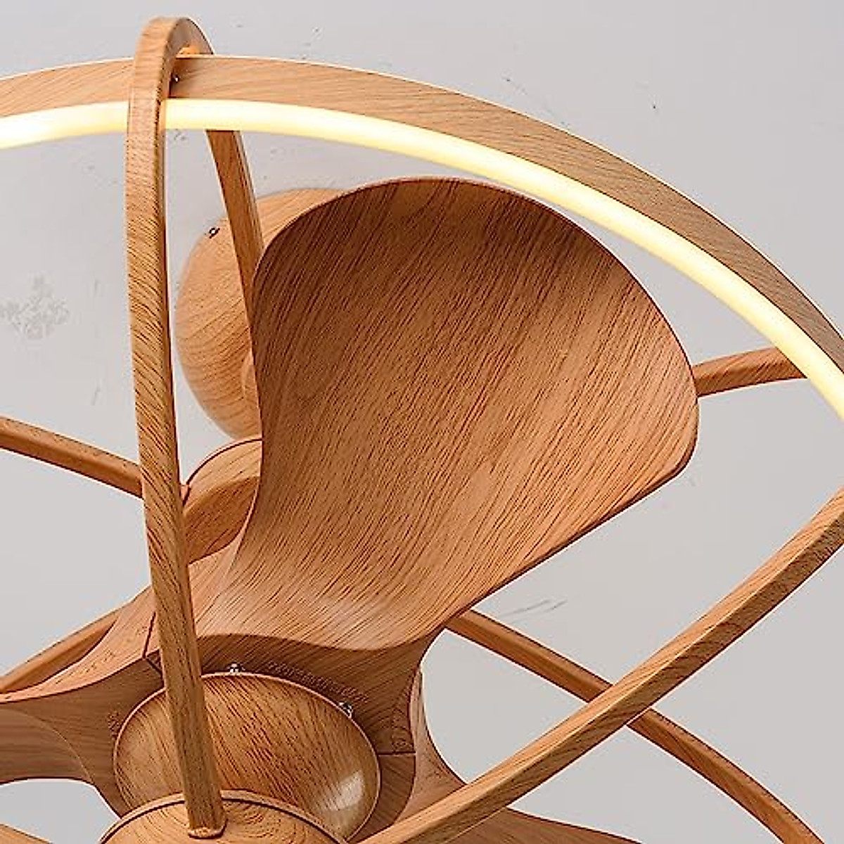 Ceiling Fans with Lights, Indoor Ceiling Fan with Reversible DC Motor, for Patio Bedroom Living Room (Size : 64cm/25in)