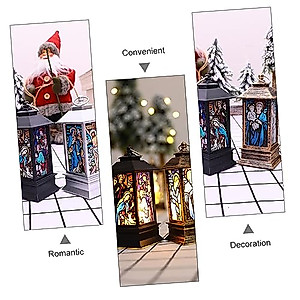 NOLITOY 3pcs for Globe Simulated Outdoor Snow Party Without Snowing Lighted Lights Lanterns Supplies Lighting Glittering Oil Christmas Candle Light Halloween Handheld Night Nativity