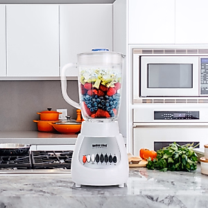 10-speed Watt 42 Ounce Glass Jar Blender In White Multiple Speeds