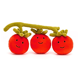 Jellycat Vivacious Vegetable Tomato Stuffed Toy, 7 inches | Vegetable Plush | Great Gift Idea