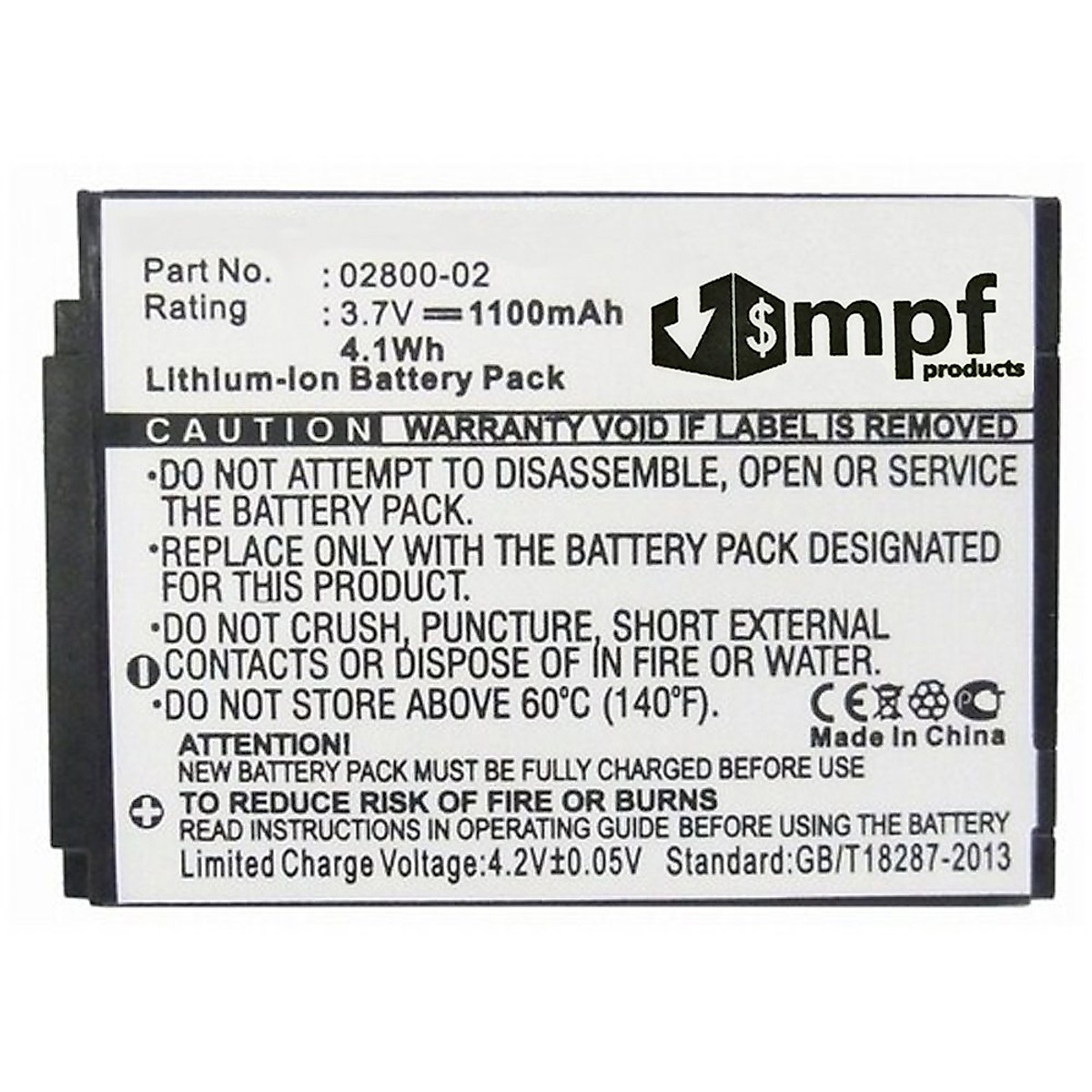 MPF Products 02800-02 Battery Replacement Compatible with Summer Infant Baby Touch 02000 02004, Slim and Secure 02800 02805, Best View 28030 28034 28035, Secure Sight 02040 02044 Monitors