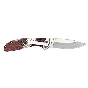 Old Timer 31OTCP Medium Lockback 6.5in High Carbon S.S. Traditional Folding Pocket Knife with 2.9in Drop Point Blade and Wood Handle for Hunting, Whittling, Carving, Camping, EDC, One Size, Black