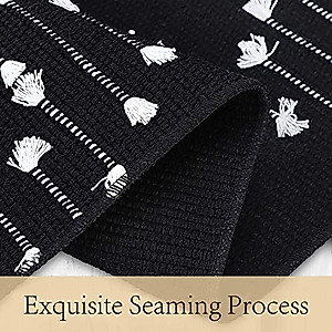 AGELMAT Boho Bathroom Rug 2' x 3',Woven Washable Small Black and White Area Rug for Bedroom,Moroccan Cotton Kitchen Rug Farmhouse Throw Rug Bohemian Bath Mat for Hallway Entry Doorway Laundry