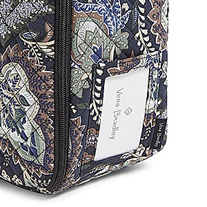 Vera Bradley Women's Cotton Deluxe Lunch Bunch Lunch Bag, Java Navy Camo - Recycled Cotton, One Size