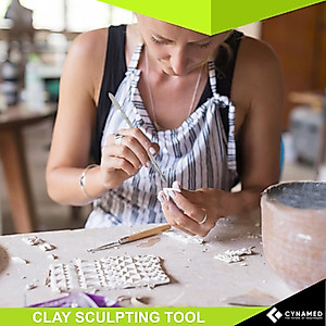 CYNAMED 10 Pc Stainless Steel Spatula Wax & Clay Sculpting Tool Set