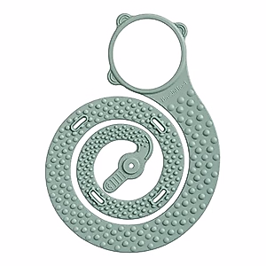 BooginHead SippiGrip Food-Grade Silicone Baby Bottle Holder & Sippy Cup Strap, Sage Green