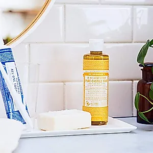 Dr. Bronner's - Pure-Castile Liquid Soap (Citrus, 16 ounce) - Made with Organic Oils, 18-in-1 Uses: Face, Body, Hair, Laundry, Pets and Dishes, Concentrated, Vegan, Non-GMO