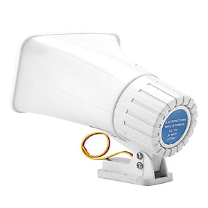 Wired Alarm Siren Horn, 150 dB DC 12V Dual Tone Wired Horn Siren Burglar Anti Theft Loudspeaker Home Security Alarm System for Indoor Outdoor Security