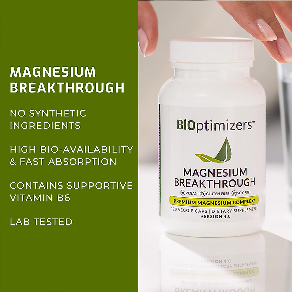 Magnesium Breakthrough Supplement 4.0 - Has 7 Forms of Magnesium: Glycinate, Malate, Citrate, and More - Natural Sleep and Brain Supplement - 90 Capsules