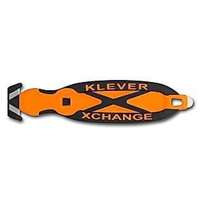 Klever XChange, Safety Box Cutter Knife, Orange