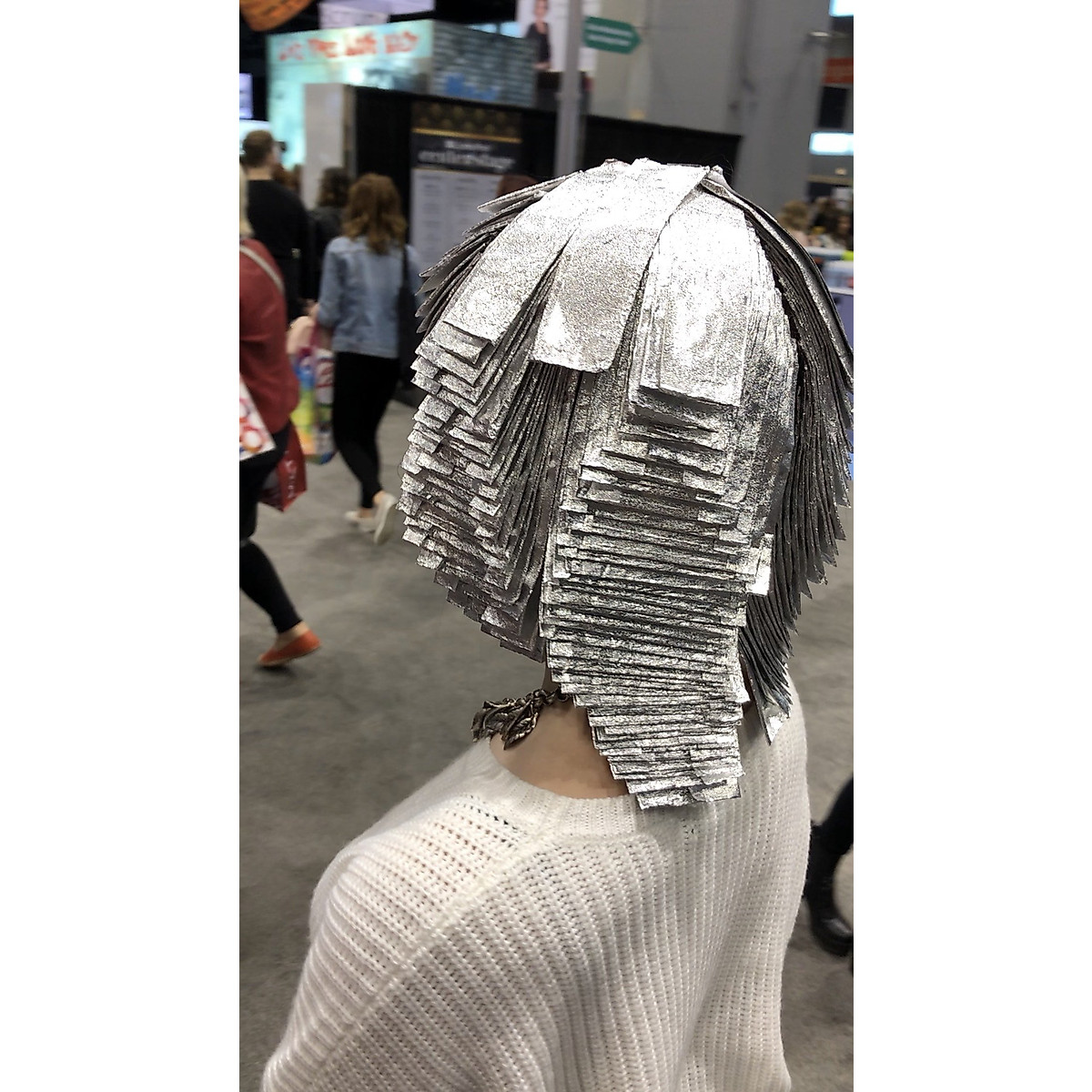 Framar 5x12 Star Struck Silver Embossed Pre Cut Aluminum Foil Sheets, Hair Foils For Highlighting - 500 Foil Sheets