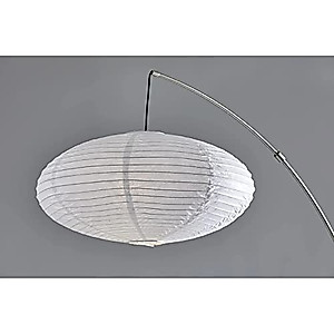 Adesso 5024-22 Corinne Arc Lamp, 80 in, 1 X 100W, Brushed Steel, 1 Floor Lamp