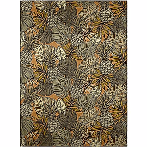 Dalyn Rugs Indoor/Outdoor Tropics TC11 Brown Washable 8' x 10' Rug