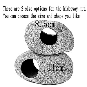 XXYXXY 2PCS Aquarium Cave Decoration, Rock Cave Fish Tank Decoration for Breeding Shelter for Baby Betta Fish Cichlid Shrimp Play Hidden Rest Hut Handmade