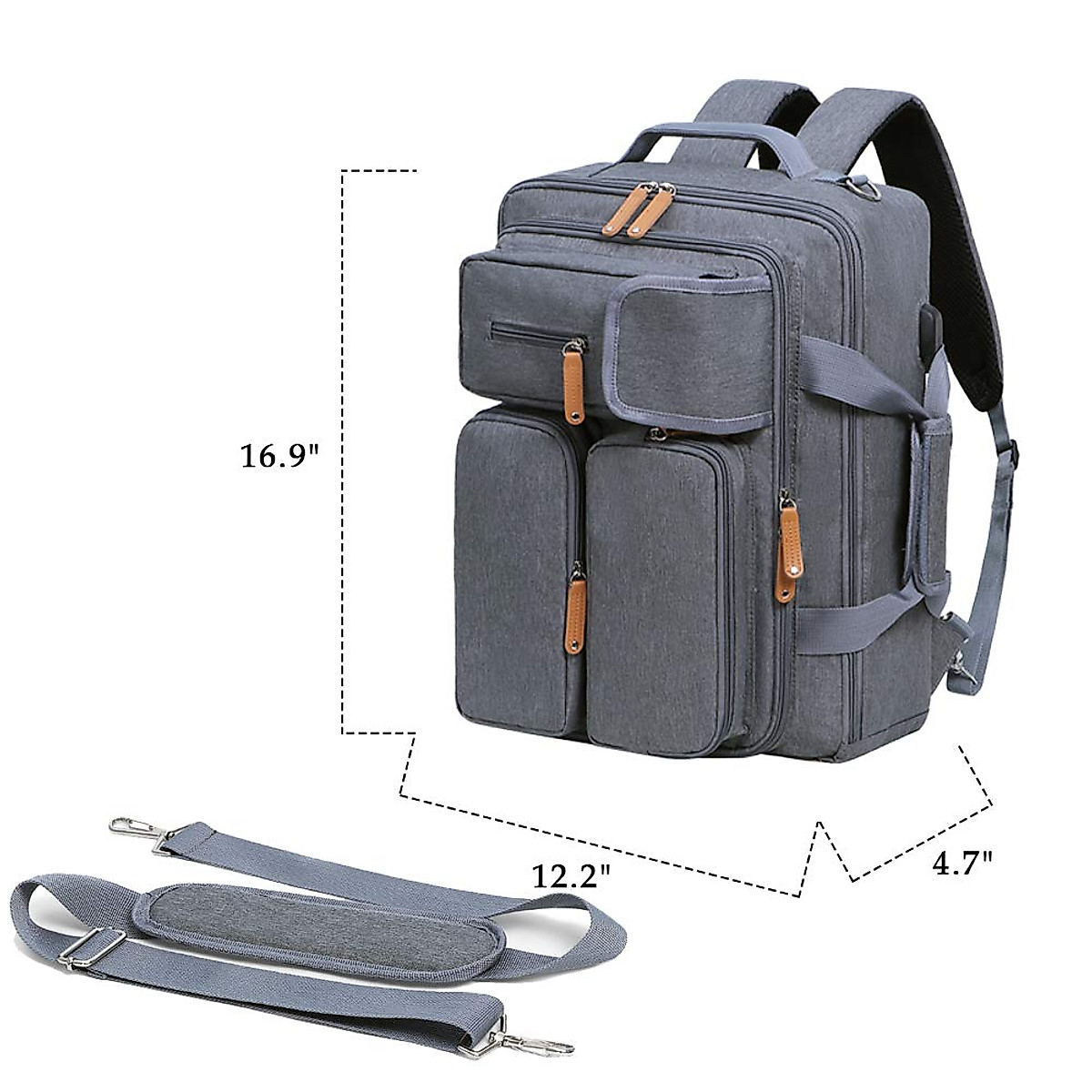 MOMIGO Baby Diaper Backpack - Large Capacity Waterproof Nappy Bag with Insulated Pockets and 14-inch Laptop Compartment, Large Daypack Business Weekender Luggage Backpack for Momm Dad （Black）