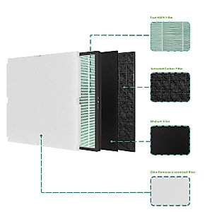Hichoryer MinusA2 Filter Replacement Kit Compatible with Rabbit Air MinusA2 Models SPA-700A & SPA-780A/N