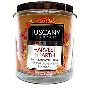 Tuscany Candle Limited Edition Harvest Hearth 14 Ounce Jar Candle