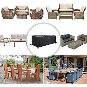 Patio Table and Chair Covers 136x110x33in/345x280x85cm/LxWxH Patio Covers for Outdoor Furniture Waterproof Outdoor Furniture Cover Heavy Duty Patio Furniture Covers Outdoor Sectional Sofa Set Cover