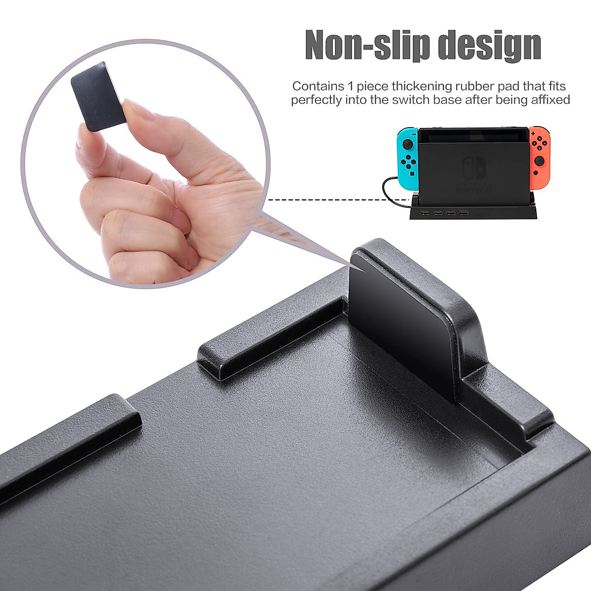 Switch Hub Dock, USB Hub for Nintendo Switch with 4 Output Ports (Does not work with keyboard and mouse)