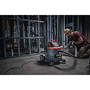 RIDGID 62718 Red 14 gallon RT1400 Wet/Dry Vacuum, Dark Gray and Red