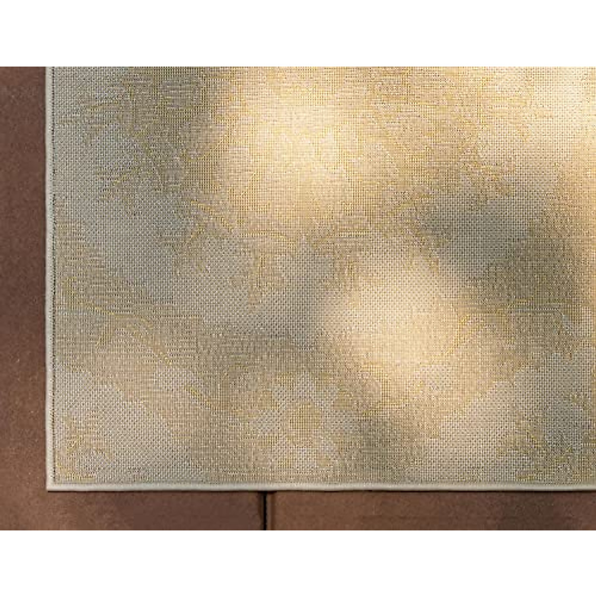 Unique Loom Outdoor Botanical Collection Area Rug - Medallion (4' 1" x 6' 1" Rectangle, Yellow/ Beige)