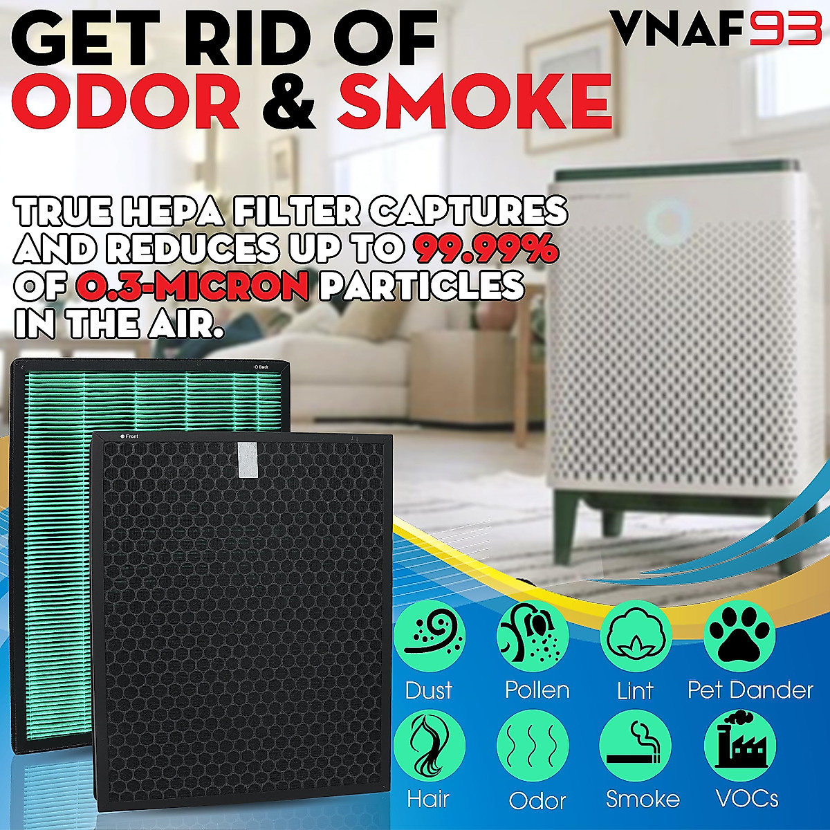 4-Pack 400/400S True HEPA Filter Replacement Filter For Coway AIRMEGA Max2 400/400S 400 400s 400(G) 400s(G) Air Purifier, Max 2 Green H13 True HEPA and Active Carbon Filter Set (Part# AP-2015-FP)