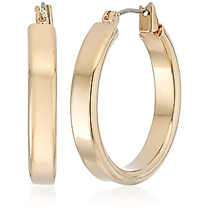 GUESS "Basic" Gold Small Wedding Band Hoop Earrings