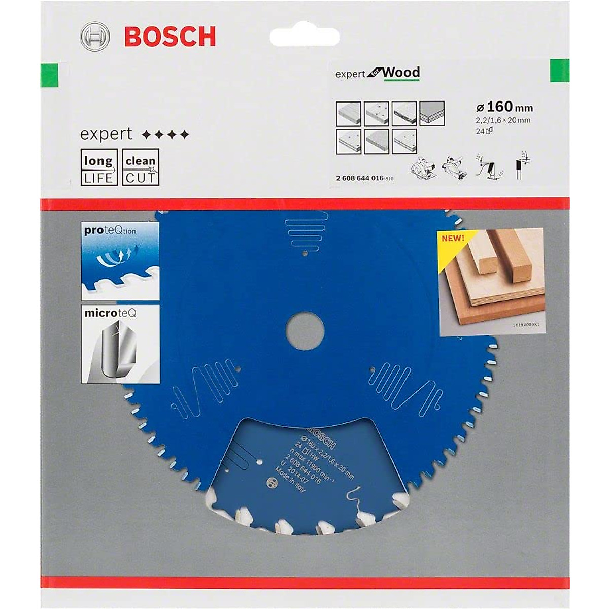 Bosch 2608644016 EXWOH 6.3" x 20mm 24T Circular saw blade Top Precision