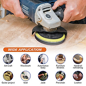 TOOVEM 49PCS 5 Inch Wet Dry Sanding Discs Kit with Hook and Loop Backing Pad, Angle Grinder Attachments with 5/8-11 Drill, Sanding Pad for Wood Metal Car Polishing Sanding 600 to 10000 Grits Sandpaper
