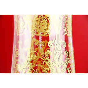 BACCARAT INCREDIBLY RARE HURRICANE LAMP CHANDELIER REPLACEMENT 24K GOLD ETCHED