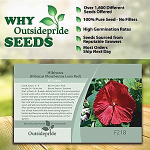 Outsidepride Hardy Hibiscus Luna Red Garden & Container Plant Flower Seed - 10 Seeds