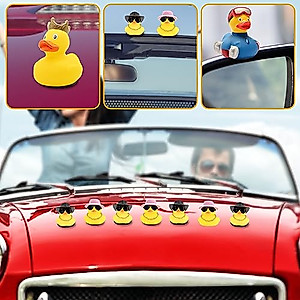 20 Pcs Duck Plug, Self-Adhesive Rubber Duck Mount, Black Rubber Duck Holder with Double-Sided Round Stickers, Rubber Duck Holder for Dashboard Display Duck Lovers (Excluding Rubber Duck)