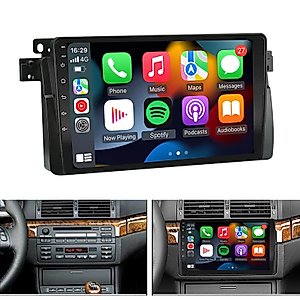for BMW-3-Series-E46-1999-2004,with 1G RAM 32G ROM Bluetooth GPS Navigation Touch Screen EZoneTronics,9 inch Capacitive Touch Screen High Definition ezone-e46-132