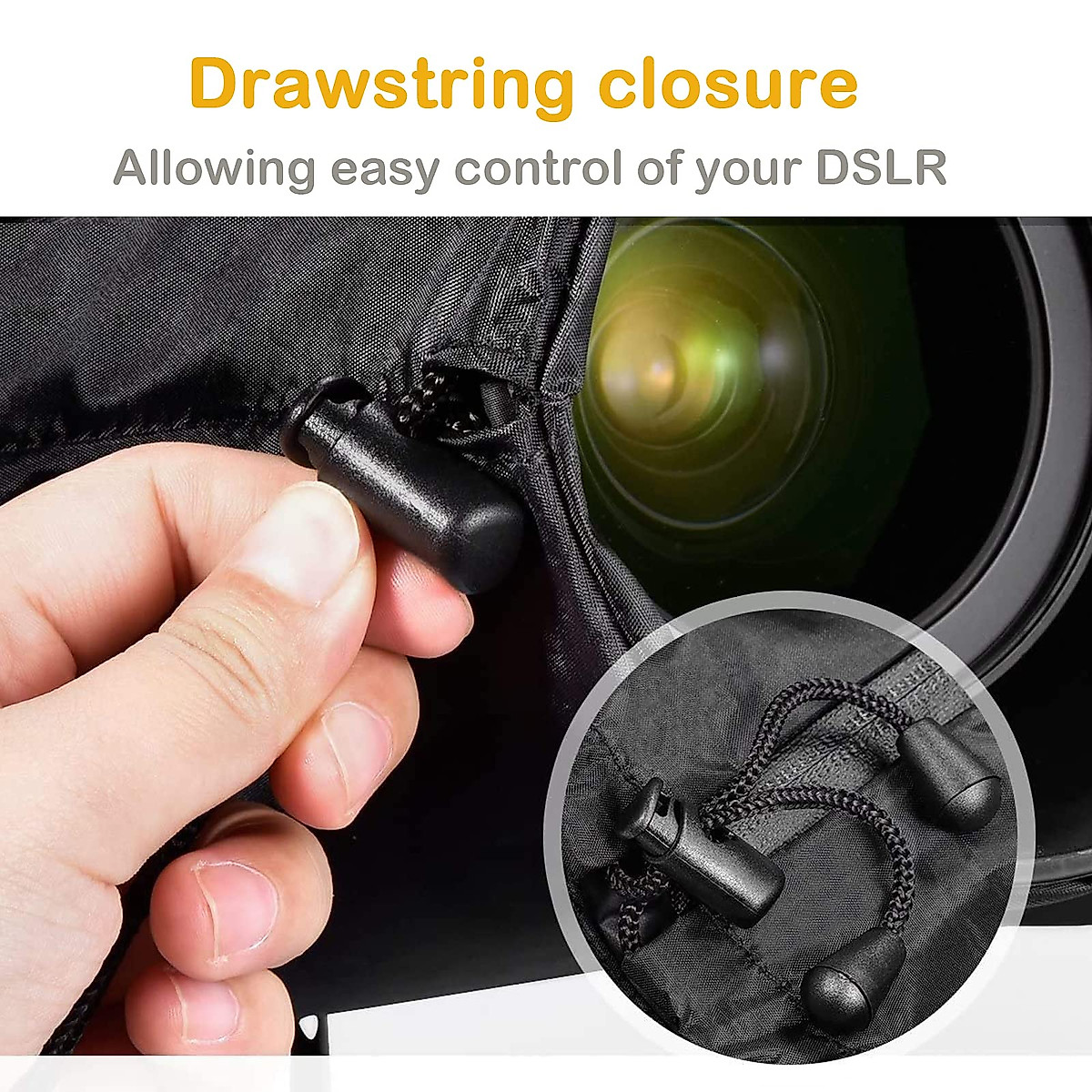 Professional Camera Rain Cover, Rain-Waterproof Camera Protector Cover for Canon Nikon Sony DSLR Mirrorless Cameras, 18.3×13.8inch