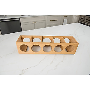 Lipper International 8305 Bamboo Wood Stackable 5-Bottle Wine Rack, 20-3/4" x 5-3/8" x 4-3/4"