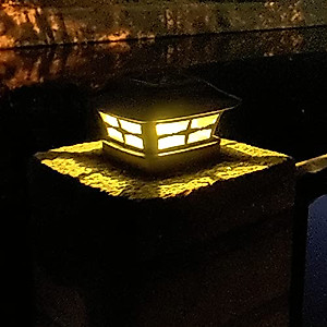 JSBDPHW Creative Personality LED Column Light Outdoor Solar Pillar Lamp Waterproof IP45 Courtyard Fence Post Light Villa Garden Lawn Decoration Landscape Light