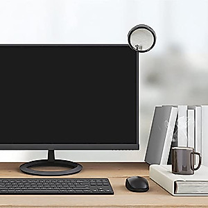 Baluue Computer Screen Rearview Mirror Office Computer Rearview Mirror Cabinet Desk Rear- View Blind Spot Mirror Round Indoor Security Mirror for Office Personal Magnetic Mirror