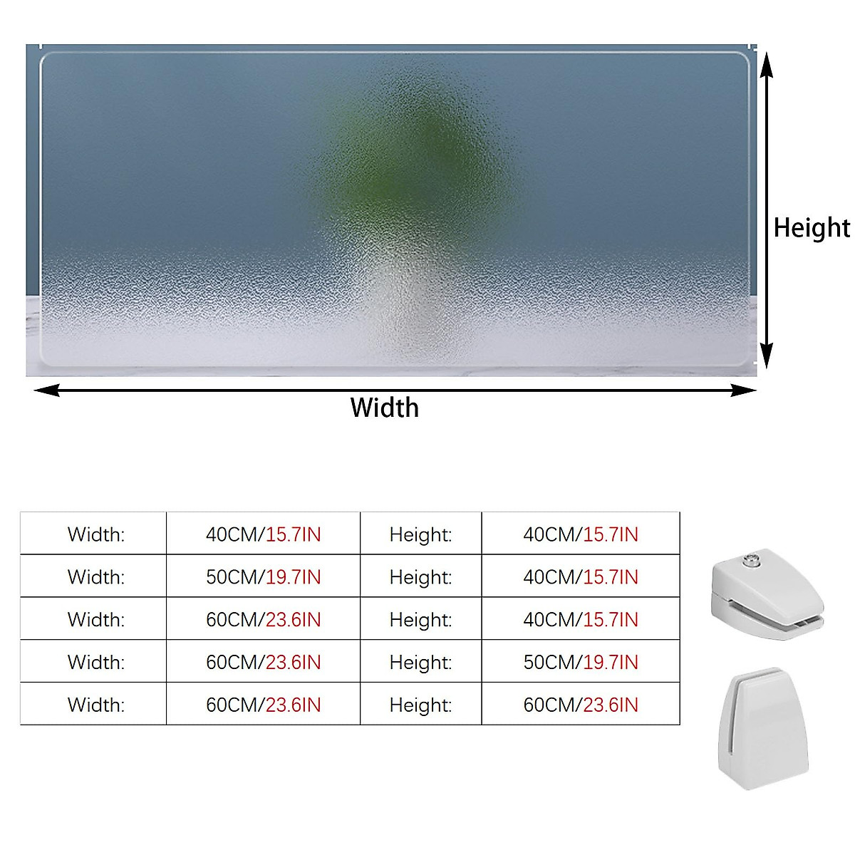 Classroom Office Privacy Desk Dividers, Portable Tabletop Partition Screens Panels for Enhance Workspace Isolation, Desktop Shield Guard Frosted Translucent (Size : 60CMx40CM/23.6INx15.7IN)