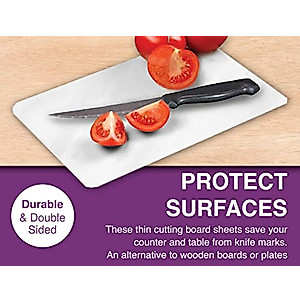 Arrow Plastic Flexible Cutting Mats - White Cutting Board, 10 Pack - Made in the USA, BPA Free - Ideal for Cutting and Chopping - Measures 15 x 12 Inches