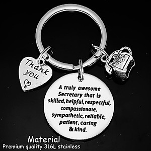 Kivosliviz Secretary Gifts Secretary Keychain Secretaries Gift Medical Secretary Gifts School Secretary Gifts