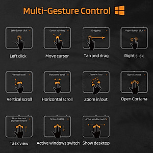 LTC Wired/Wireless Bluetooth Trackpad & Numpad, Portable Built-in Multi-Touch Gesture Numeric Touchpad Mouse for Windows, Computer, Notebook, PC, Laptop, Tablet