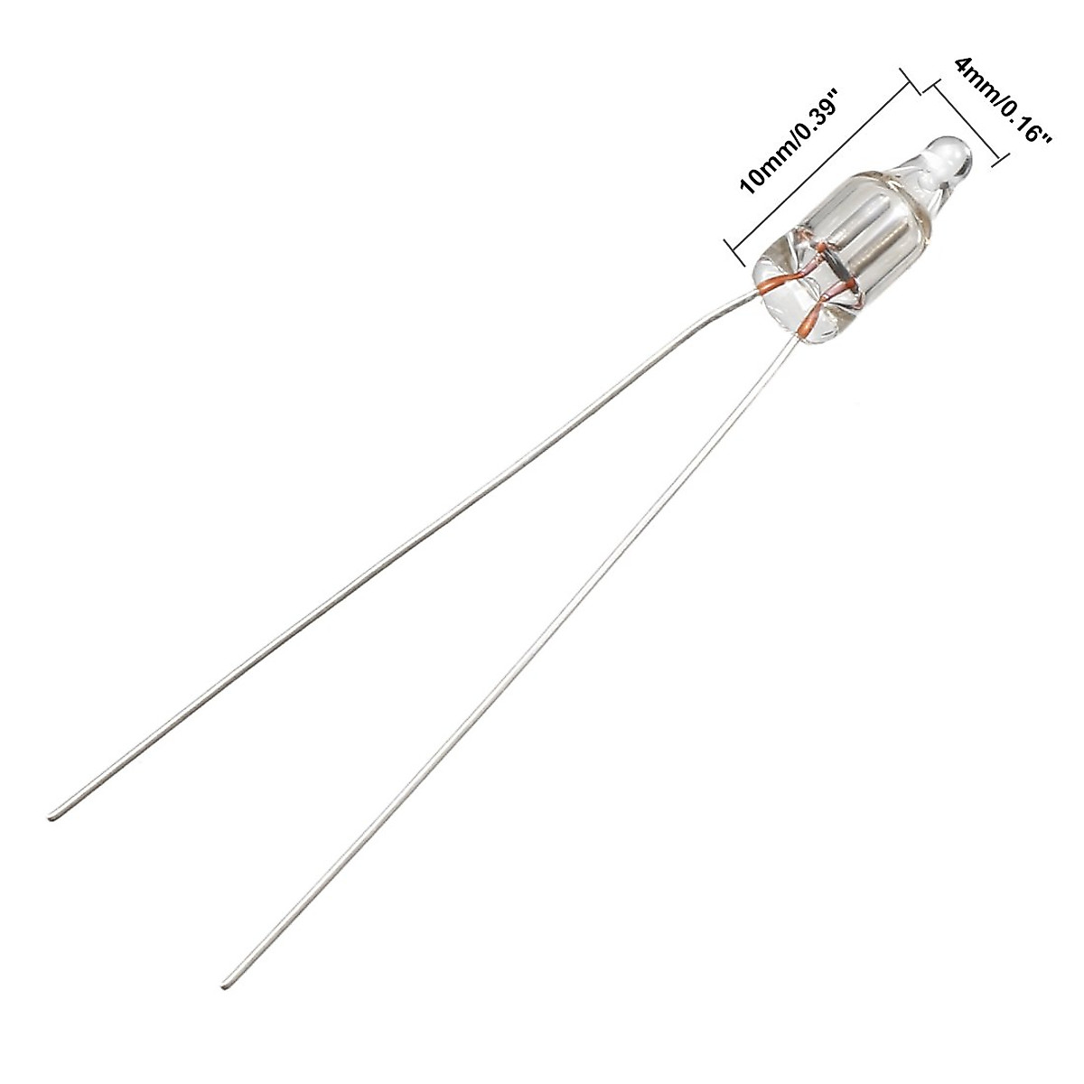 uxcell 100Pcs F4 4x10mm Bright Red Light Neon Light Bulb Indicator Lamp