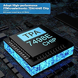 Fosi Audio TP-02 TDA7498E Subwoofer Amplifier Mini Sub Bass Digital Class D Integrated Subwoofer Amp 220Watt