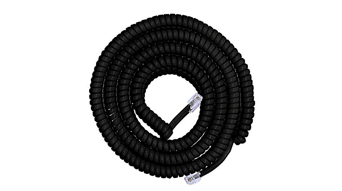 Power Gear Coiled Phone Cord - 4ft/25ft for Home Use
