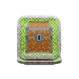 Mining Fun Ultimate Party Supplies Pack (123 Pieces for 16 Guests) - Gamer Party Supplies, Gamer Birthday Decorations, Mining Craft Party, Pixel Miner Party, Gamer Birthday Party, Blue Orchards