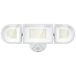 Olafus 100W Flood Lights Outdoor, 9000LM Super Bright LED Flood Light, IP65 Waterprooof Outdoor Flood Light Fixture, 3 Adjustable Heads, 6500K Daylight White Exterior Security Lights for Yard, Garage