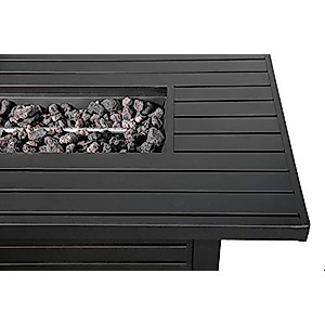 Hanie Design Parkside Gas Fire Table,Black