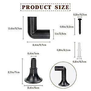 20Pcs Plastic Solar Torch Lights Outdoor Accessories, EsLuker.ly Replacement ABS Plastic Wall Bracket& Wall Mounting Base for Solar Torch Garden Lights Christmas Pathway Markers (Wall Connector+Base)