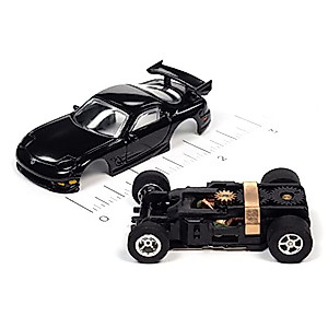 Auto World Xtraction R34 1995 Mazda RX-7 Black HO Scale Slot Car