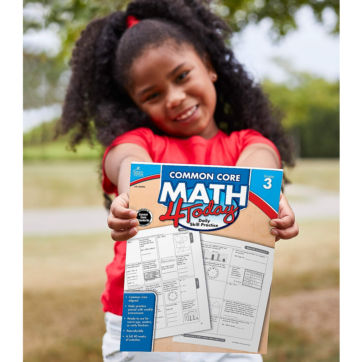 Carson Dellosa Common Core Math 4 Today Workbook—Reproducible 3rd Grade Math Workbook, Place Value, Geometry, Algebra Practice, Classroom or Homeschool Curriculum (96 pgs) (Common Core 4 Today)